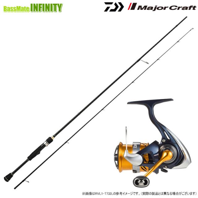 【メバル入門セット】●【今ならメバリング用ワーム1点プレゼント】メジャークラフト　ロックライバー 1G RVL1-T732L (チューブラーモデル)＋ダイワ　24 レブロス LT2000S-XH