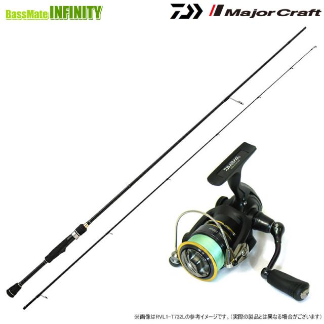 【ワーム1点プレゼント】【PE0.4号(約100m)糸付き】【メバル入門セット】●メジャークラフト　ロックライバー 1G RVL1-T732L (チューブラーモデル)＋ダイワ　16 リーガル 2004H