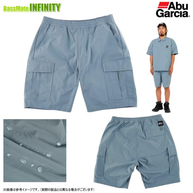 ●アブガルシア Abu　ウォーターレジスタントフィッシング カーゴショートパンツ (ブルーグレー) 【メール便配送可】