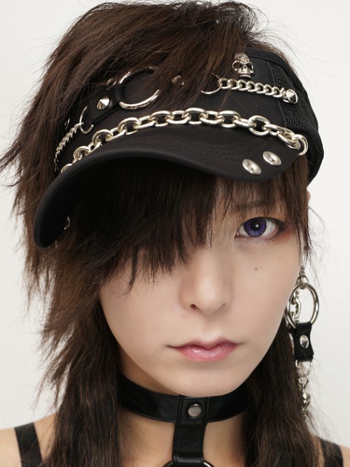 APPAREL]/セックスポットリベンジ/CHAIN RING STUDS サンバイザー 黒