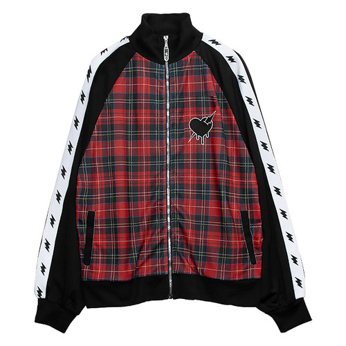 [APPAREL]/リッスンフレーバー/イナズマずっきゅん チェックジャージ RED CHECK (F) ゴスロリ・パンク/LISTEN FLAVOR