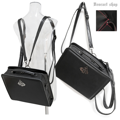[APPAREL]/ディオラート/Spadeエンブレム 4way ダレスバッグ・リュック ブラック x ブラック (F) ゴスロリ・パンク/Deorart
