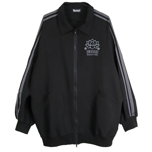 [APPAREL]/ディオラート/襟付き・サイドライン ジップパーカー [ GOTH CHINA ] ブラック x グレー (F) ゴスロリ・パンク/Deorart