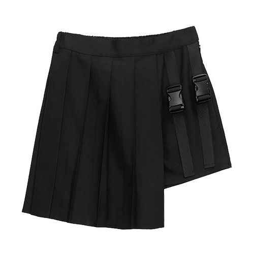 [APPAREL]/リッスンフレーバー/プリーツスカートレイヤードショーパン BLACK (F) ゴスロリ・パンク/LISTEN FLAVOR