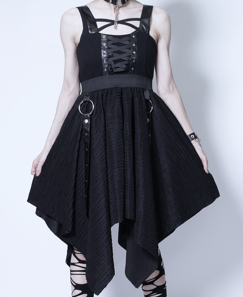 [APPAREL]/セックスポットリベンジ/BLACK ROCK WASHER ワンピース 黒 (F) ゴスロリ・パンク/SEX POT ReVeNGe