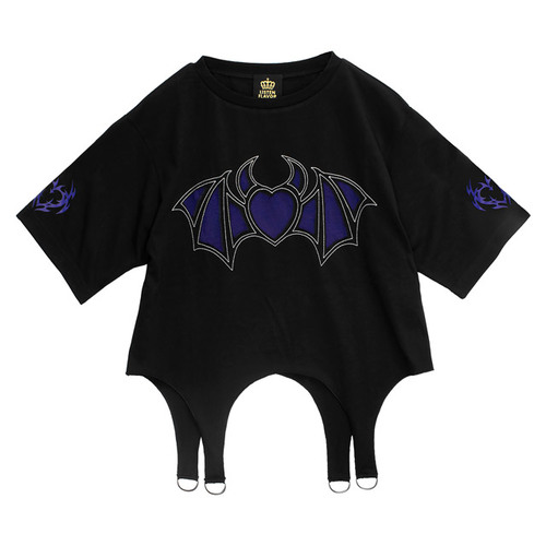 [APPAREL]/リッスンフレーバー/ヴァンパイアハート くり抜きガータートップス BLACK (F) ゴスロリ・パンク/LISTEN FLAVOR