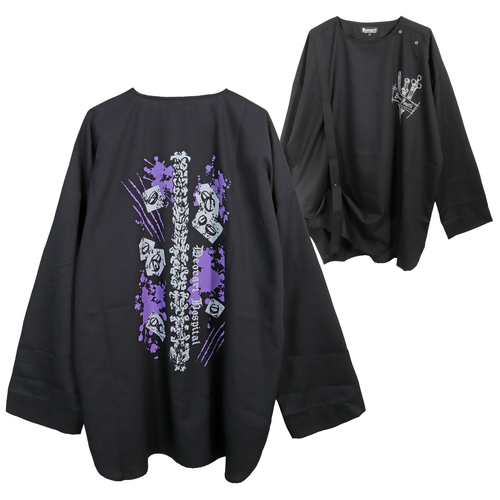 [APPAREL]/ディオラート/手術着風 シャツロンT [セキツイ] ブラック×パープル (L) ゴスロリ・パンク/Deorart