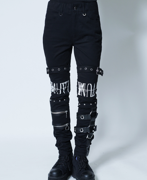 [APPAREL]/セックスポットリベンジ/VICIOUS MURDER PUNKISH ZIP パンツ 黒 (M) ゴスロリ・パンク/SEX POT ReVeNGe