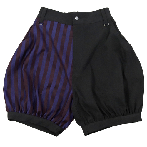 [APPAREL]/ディオラート/ストライプ柄 バルーン ドロワーズ パンツ ブルー×ブラウン (M) ゴスロリ・パンク/Deorart