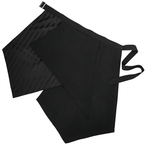 [APPAREL]/ディオラート/ストライプ柄 レイヤード・ゴシック ベルト フラップ ブラック×ブラック (F) ゴスロリ・パンク/Deorart