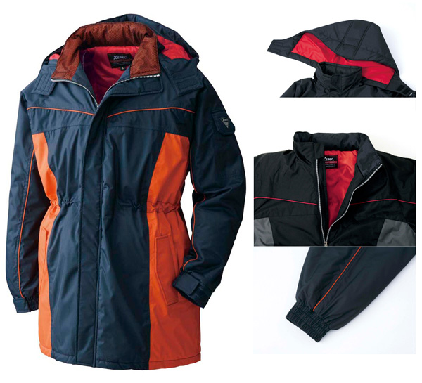 【防寒】ジーベック 601 防水防寒コート フード付 (ポリ100%)【作業着】 防寒服 防寒着 M〜LL