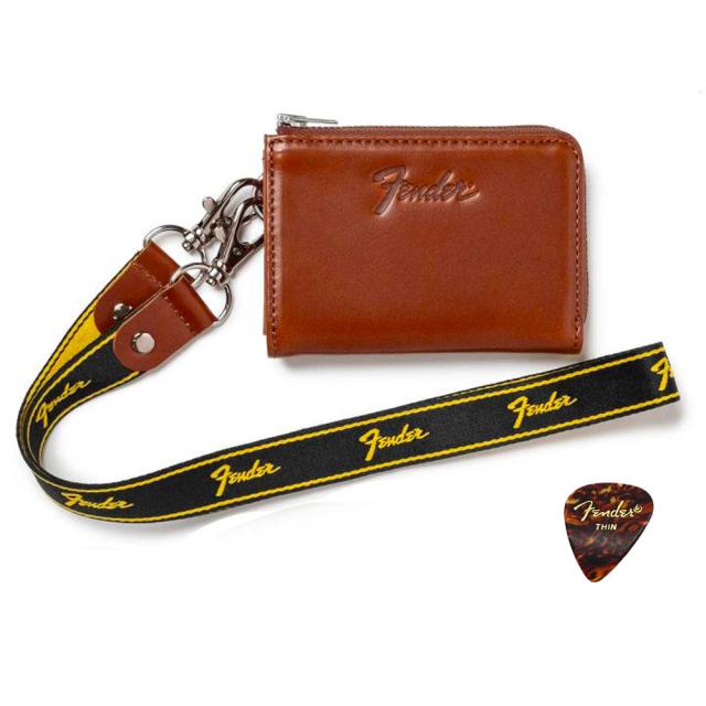 Fender フェンダー 950-700 (ブラウン) ケース 小銭入れ 財布 本革 国産レザー