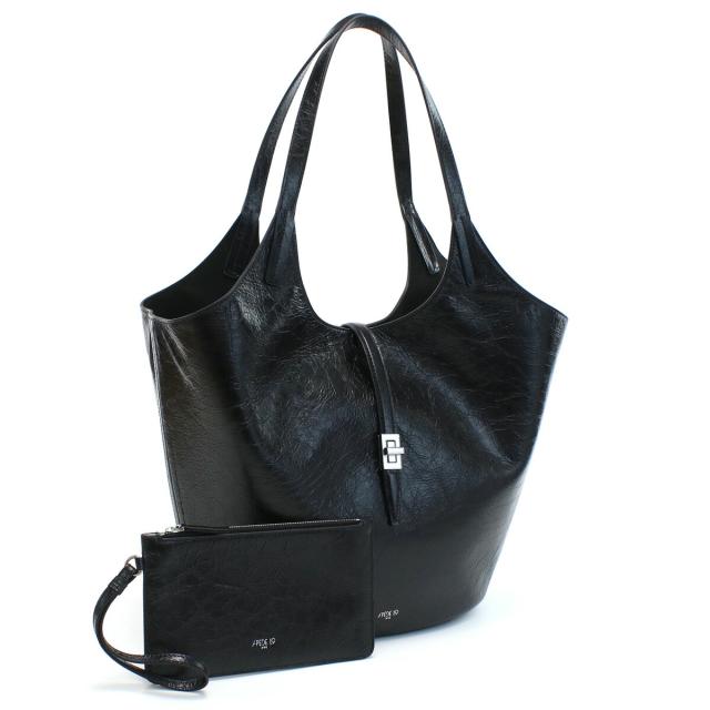 【新品】アペードモッド APEDE MOD  トートバッグ　ブランド 通勤 ポーチ付 GARDEN BAG 6971899785795 BLACK CRINKLED ブラック bag-01