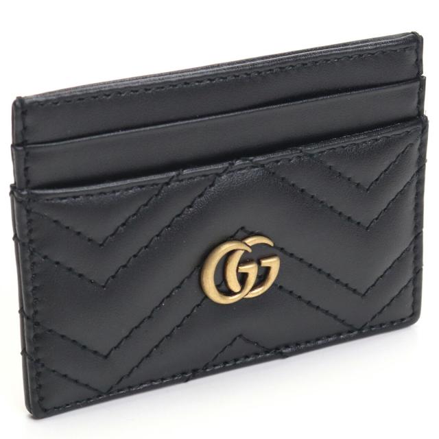 22SS新作 グッチ GUCCI GG MARMONT 2.0 カードケース ブランド カードケース 443127 DTD1T 1000 ブラック gsw-3    gif-02w