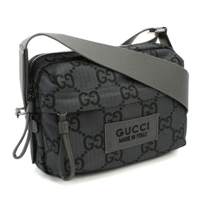 【新品】グッチ GUCCI ECONYLON GG ショルダーバッグ ミディアム 767931　FACPK　1243 グレー bag-01