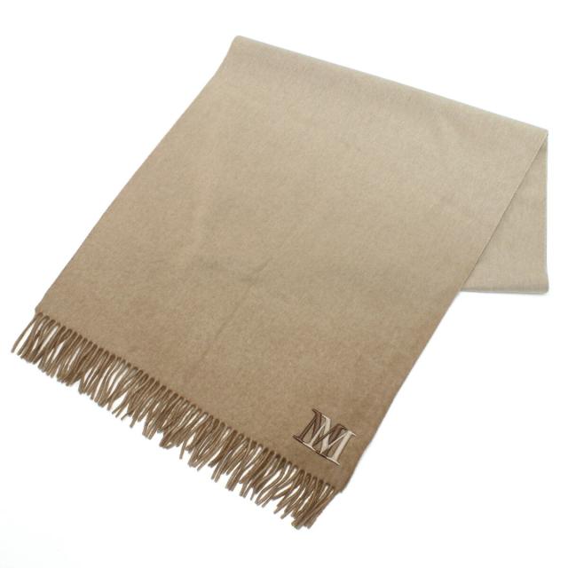 【新品】マックスマーラ MaxMara  マフラー Mロゴ レディース ストール 45463837 WSCALA　001 ベージュ系 warm-01 win-03w