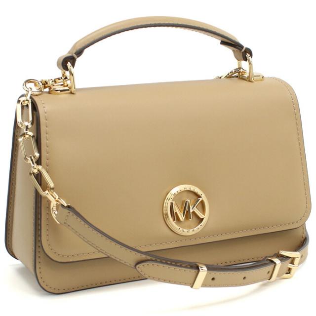 【新品】マイケル・コース MICHAEL KORS DELANCEY ハンドバッグ ブランド 30T4GD8S6L　LEATHER　222 CAMEL ベージュ系　bag-01