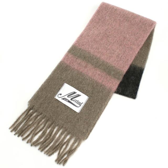 【新品】マルニ MARNI  レディース　マフラー　ブランド SCMC0122Y0　UAW037　STC68 ピンク系 ブラウン系　warm-01