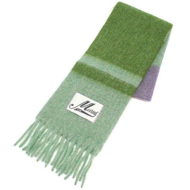 【新品】マルニ MARNI  レディース　マフラー　ブランド SCMC0122Y0　UAW037　STV40 グリーン系　warm-01