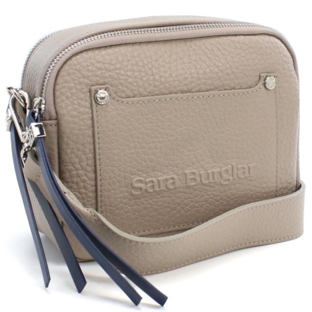 【新品】サラバーグラー Sara Burglar  斜め掛け ショルダーバッグ ブランド ロゴ  916 TAUPE グレー系 bag-01  cp05  gif-03w