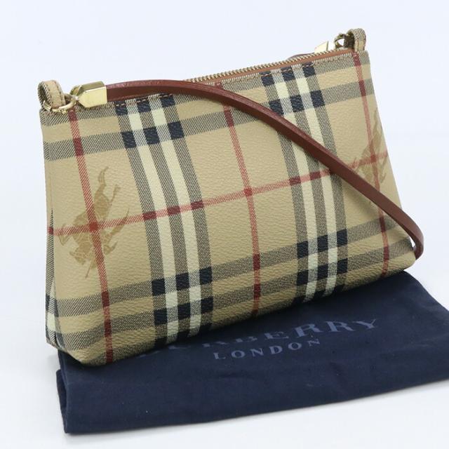 【中古】良品バーバリー(BURBERRY)  ポーチ PVC  ベージュ系　ランク：A us-2   ﾒﾝｽﾞ ﾚﾃﾞｨｰｽ