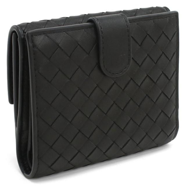 BOTTEGA VENETA ボッテガヴェネタ 二つ折り財布 イントレチャート 382576 V3UN1 8803 メンズ レディース ブラック