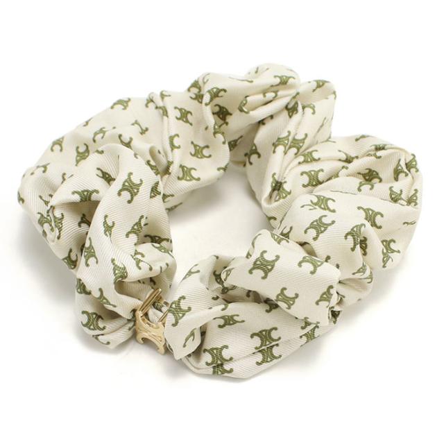 CELINE セリーヌ ミニトリオンフ シュシュ 461DK 2SIB 15IA レディース アイボリー