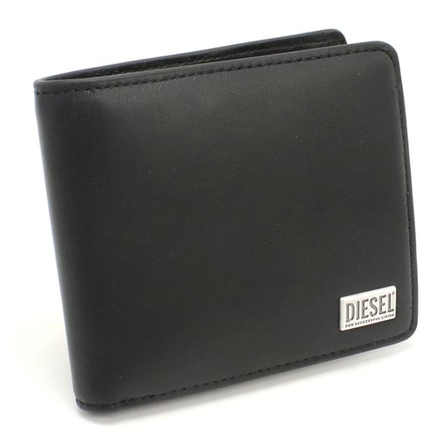 DIESEL ディーゼル 二つ折り財布 小銭入付き X10420 PR227 T8013 メンズ ブラック