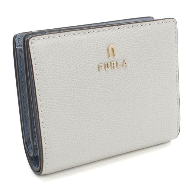 FURLA フルラ 二つ折り財布 小銭入付き カメリア WP00307 ARE000 4351S CAMELIA S レディース グレー