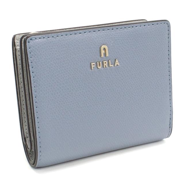 FURLA フルラ 二つ折り財布 小銭入付き カメリア WP00307 ARE000 4352S CAMELIA S レディース ブルー