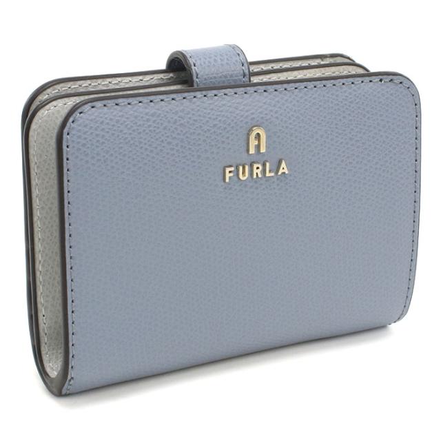 FURLA フルラ 二つ折り財布 小銭入付き カメリア WP00315 ARE000 4352S CAMELIA S レディース ブルー