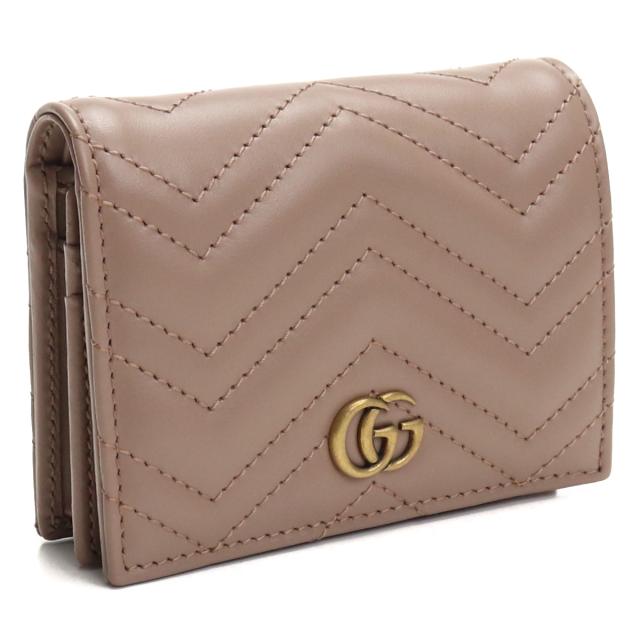 GUCCI グッチ 二折財布小銭入付き 466492 DTD1T 5729 GG MARMONT 2.0 レディース ベージュ