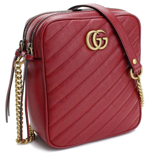 GUCCI グッチ  ショルダーバッグ 550155 0OLFT 6438 GG MARMONT 2.0 レディース レッド