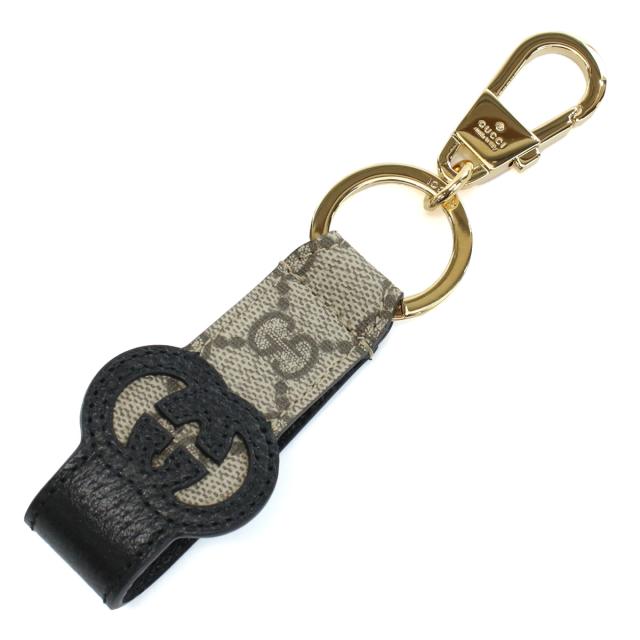 GUCCI グッチ キーリング 701432 K9GSG 9769 NEW BASKET メンズ ブラック