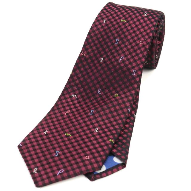 【新品】ポールスミス Paul Smith  ネクタイ メンズ M1A0TIEX　HLU01　28 レッド系　gsm-5