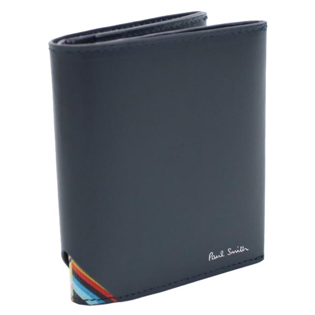 ポールスミス Paul Smith  二折財布小銭入付き ブランド メンズ M1A7632 LTRISI 47 BLUE ネイビー系 wallet-01 mini-01