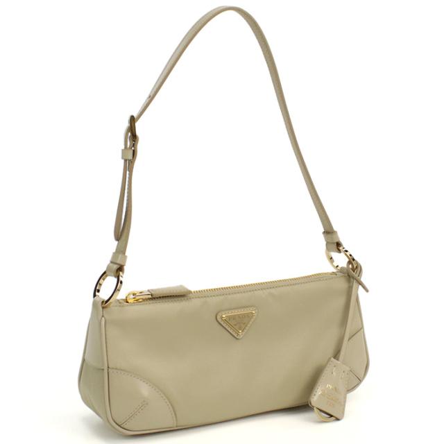 PRADA プラダ  Re-Edition 2002 Re-Nylon xブラッシュドレザー ショルダーバッグ 1BC201 R789 V OOO F0F24 DESERTO レディース サンドベージュ