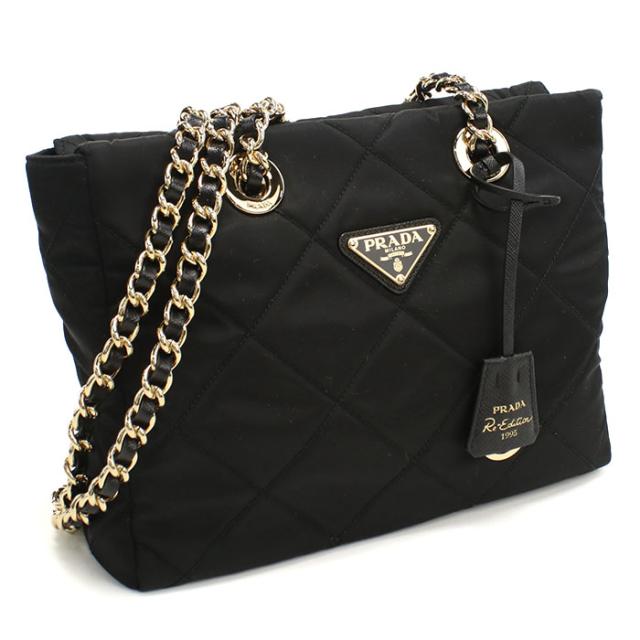 PRADA プラダ Re-Edition 1995 チェーンRe-Nylon スモールトートバッグ 1BG468 2AOS V COO F0002 レディース ブラック