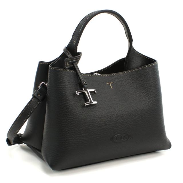 TOD’S トッズ Tタイムレス レザー バッグ マイクロ XBWAPAEL000 QRI B999 レディース ブラック