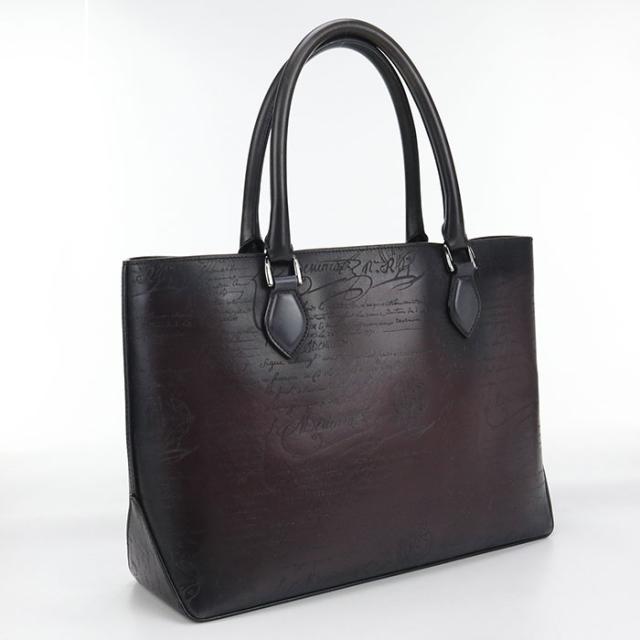 中古良品Berluti ベルルッティ トートバッグ トゥジュール スクリット メンズ ブラウン