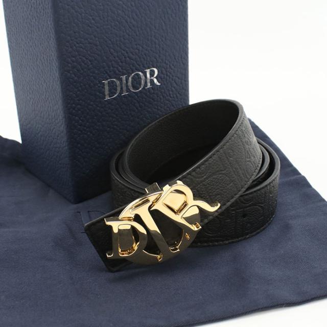 中古美品DIOR ディオール ベルト Dior Charm ベルト ディオール グラビティ メンズ ブラック