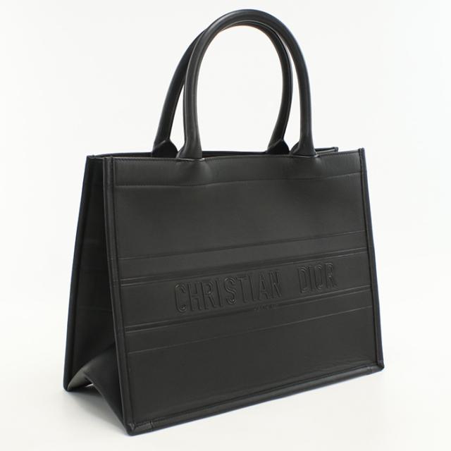 中古良品DIOR ディオール トートバッグ M1296 ZGSB_M900 ミディアム ブックトート レディース ブラック