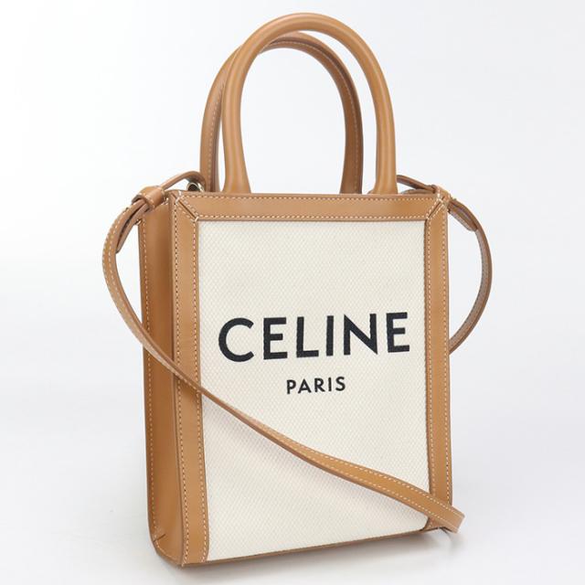 中古良品CELINE セリーヌ ハンドバッグ ミニバーティカルカバ レディース ホワイト
