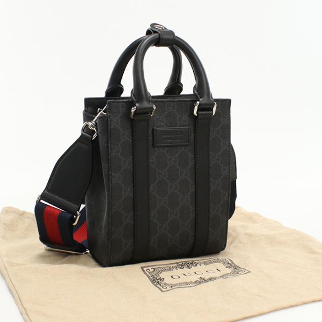 中古美品GUCCI グッチ トートバッグ 696010 2WAY GGスプリーム ユニセックス ブラック