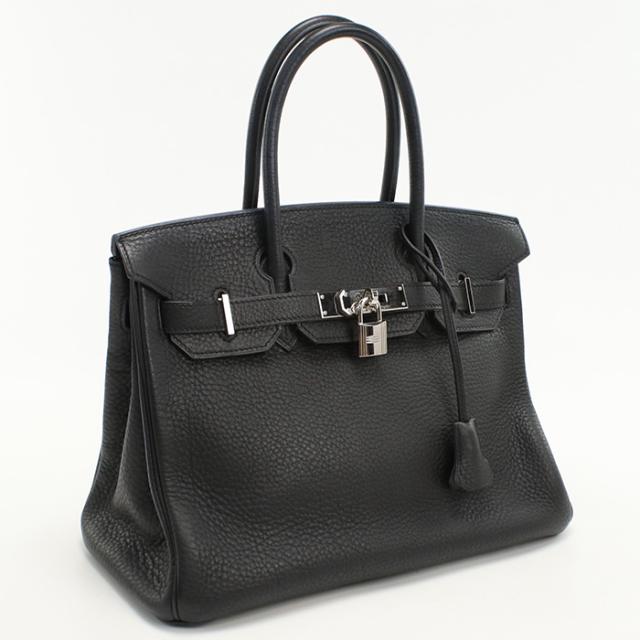 中古HERMES エルメス ハンドバッグ バーキン30 □J刻印 レディース ブラック