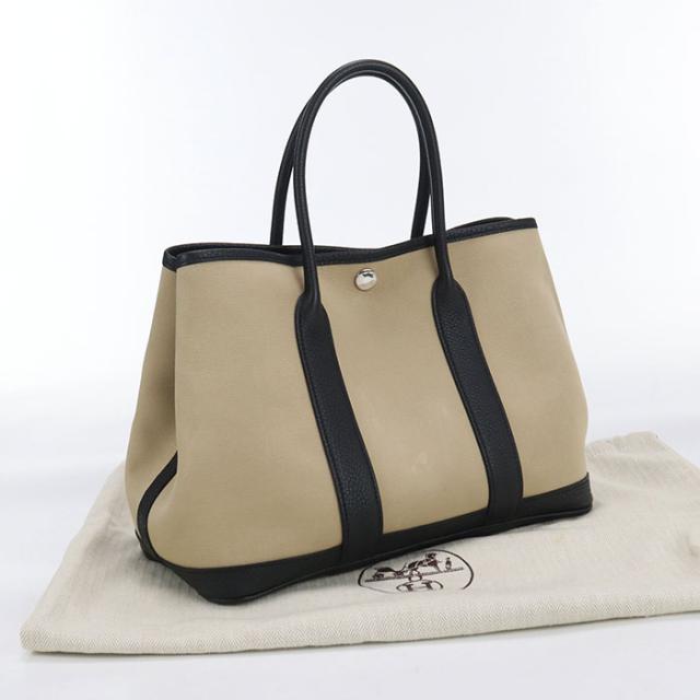 中古良品HERMES エルメス トートバッグ ガーデンパーティTPM A刻印 レディース ベージュ