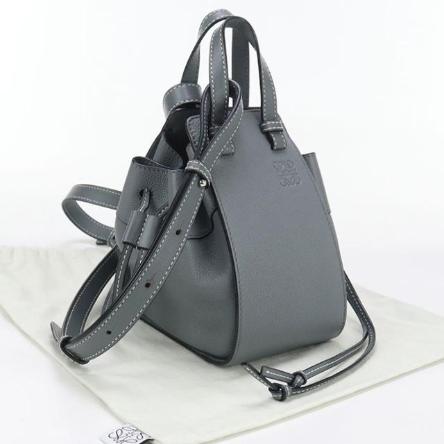 中古良品LOEWE ロエベ ハンドバッグ ハンモックバッグ ミニ レディース グレー