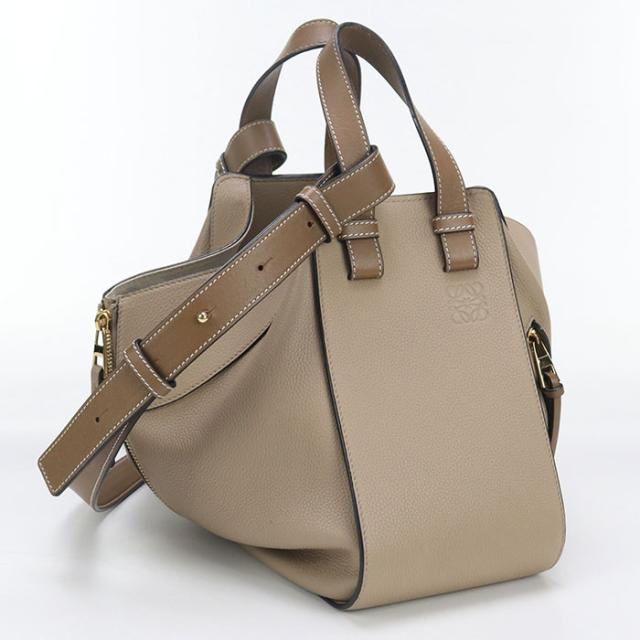 中古良品LOEWE ロエベ ハンドバッグ ハンモックバッグ スモール レディース ベージュ
