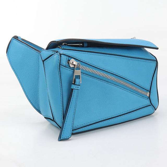 中古良品LOEWE ロエベ ボディバッグ バムバッグ ミニ パズル メンズ ブルー