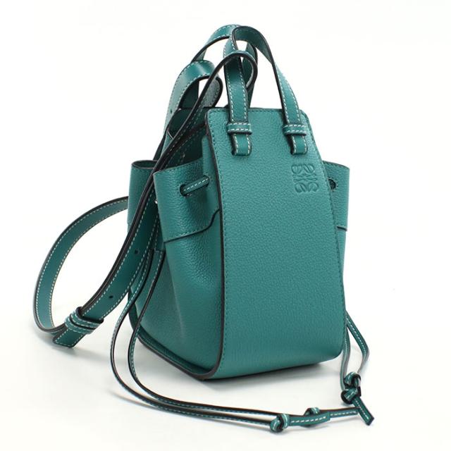 中古良品LOEWE ロエベ ハンドバッグ ハンモックバッグ ミニ レディース グリーン